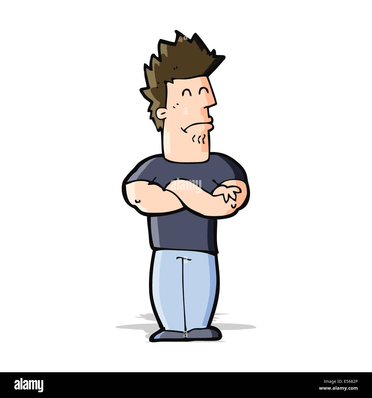cartoon sulking man Stock Vector Image & Art - Alamy