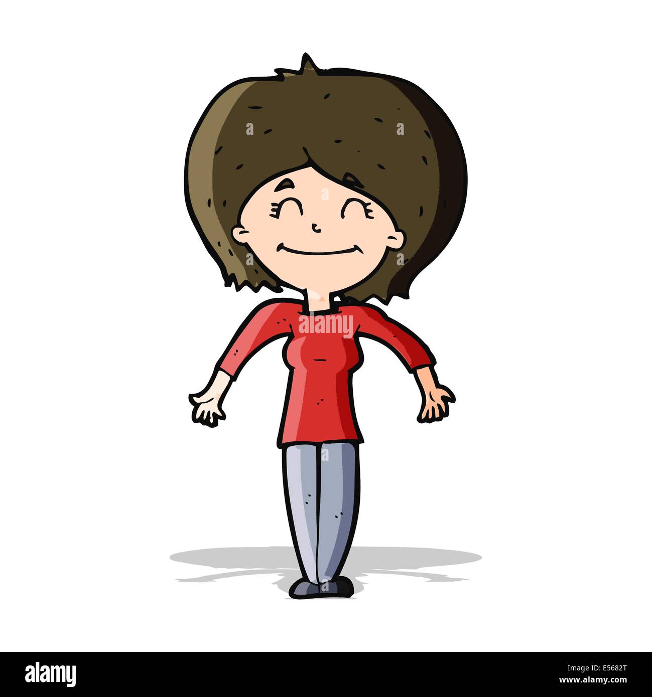 cartoon woman shrugging shoulders Stock Vector Image & Art - Alamy