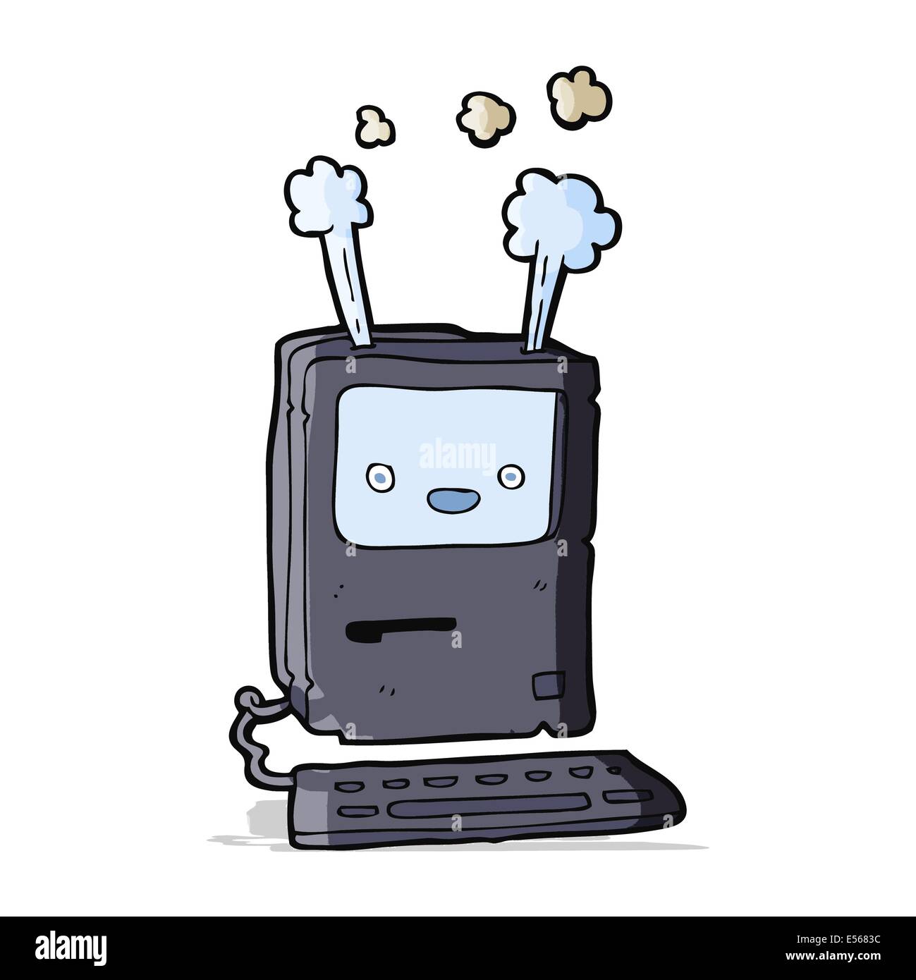 cartoon old computer Stock Vector Image & Art - Alamy