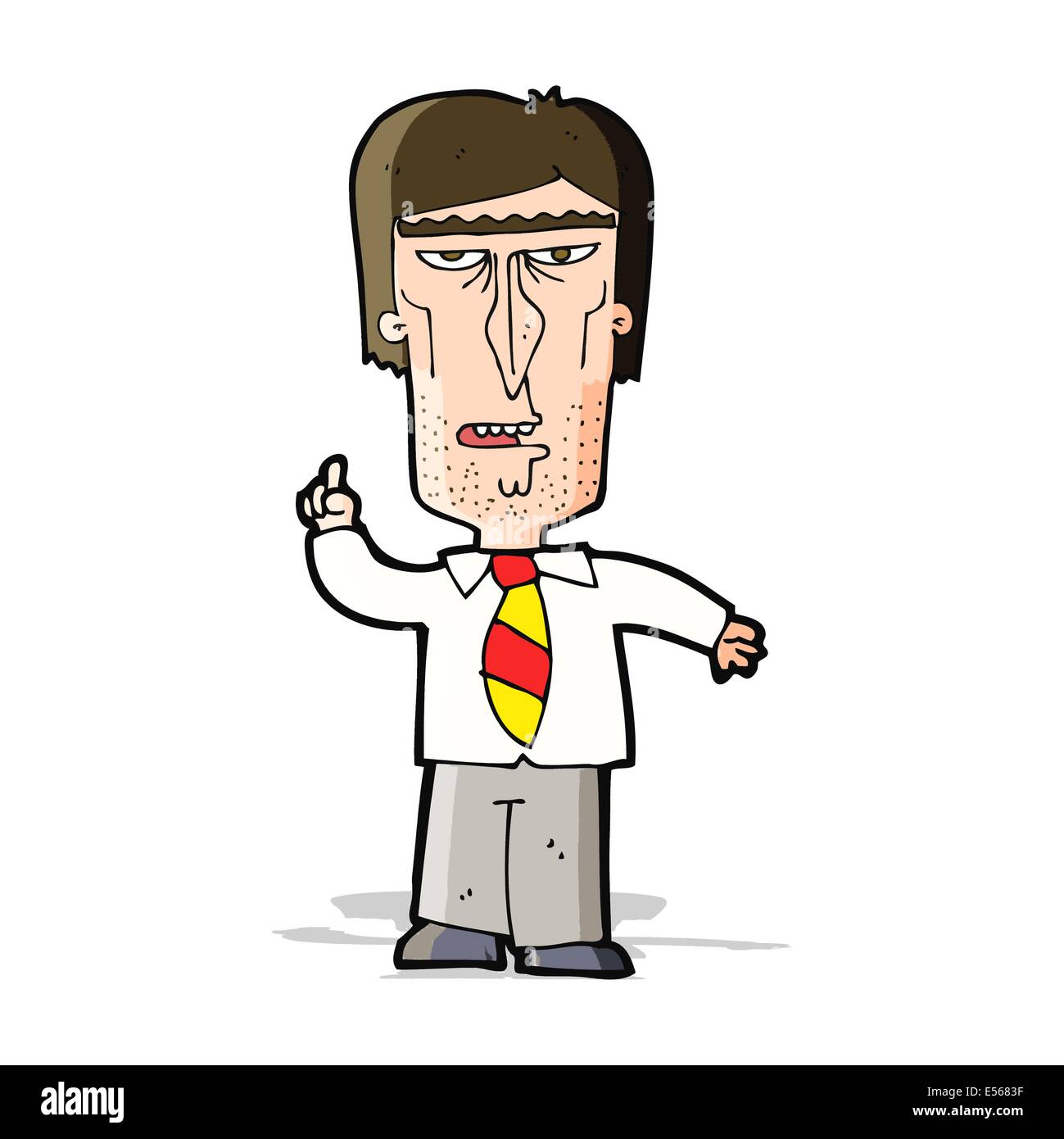 Cartoon grumpy boss Stock Vector Images - Alamy