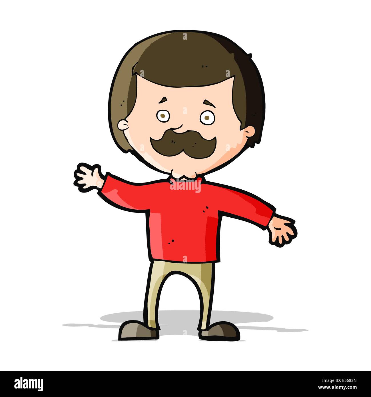 cartoon dad waving Stock Vector Image & Art - Alamy