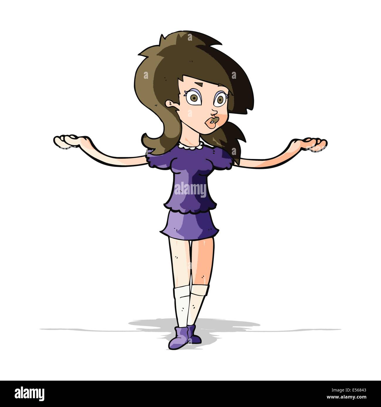 Pretty girl confused expression Stock Vector Images - Alamy