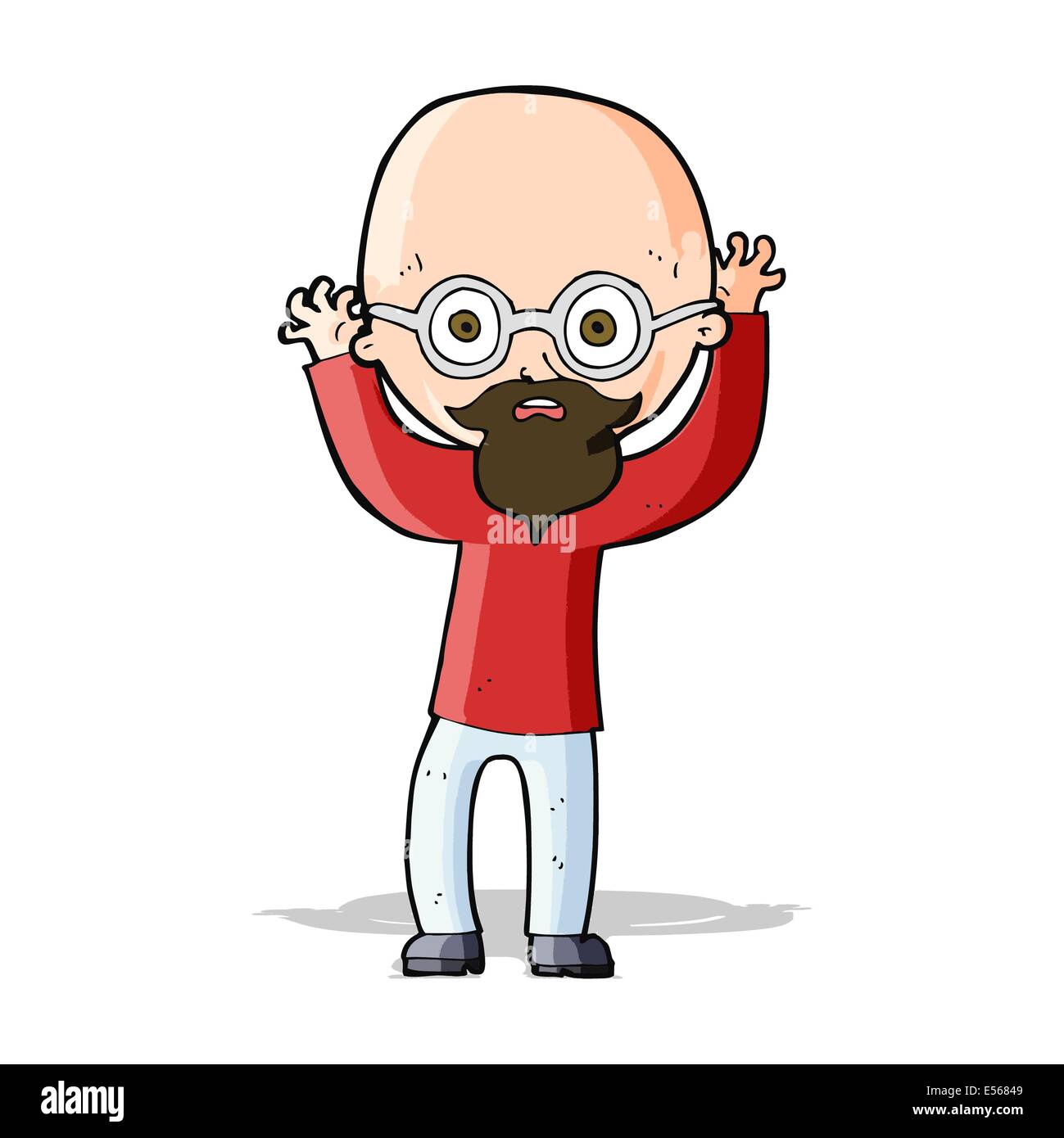 Cartoon Stressed Bald Man High Resolution Stock Photography and Images ...