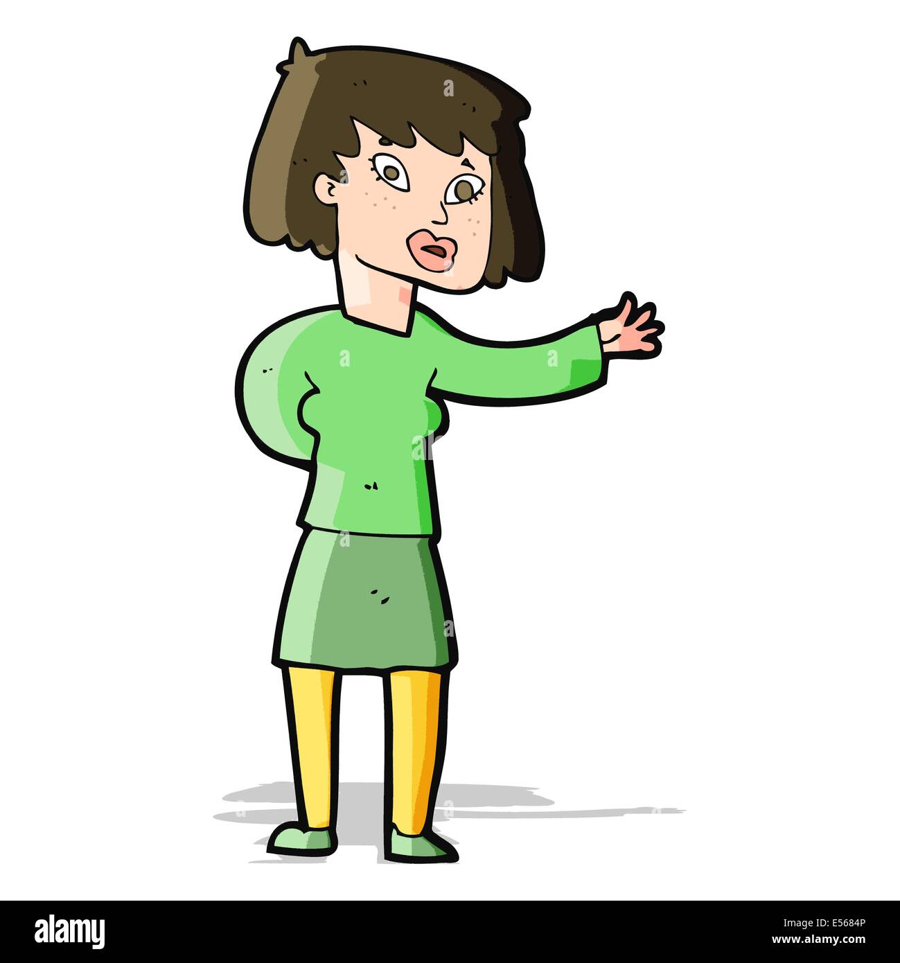cartoon woman explaining Stock Vector Image & Art - Alamy