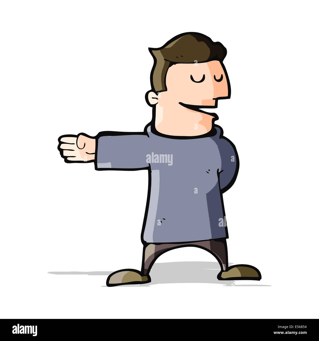 cartoon man gesturing direction Stock Vector Image & Art - Alamy