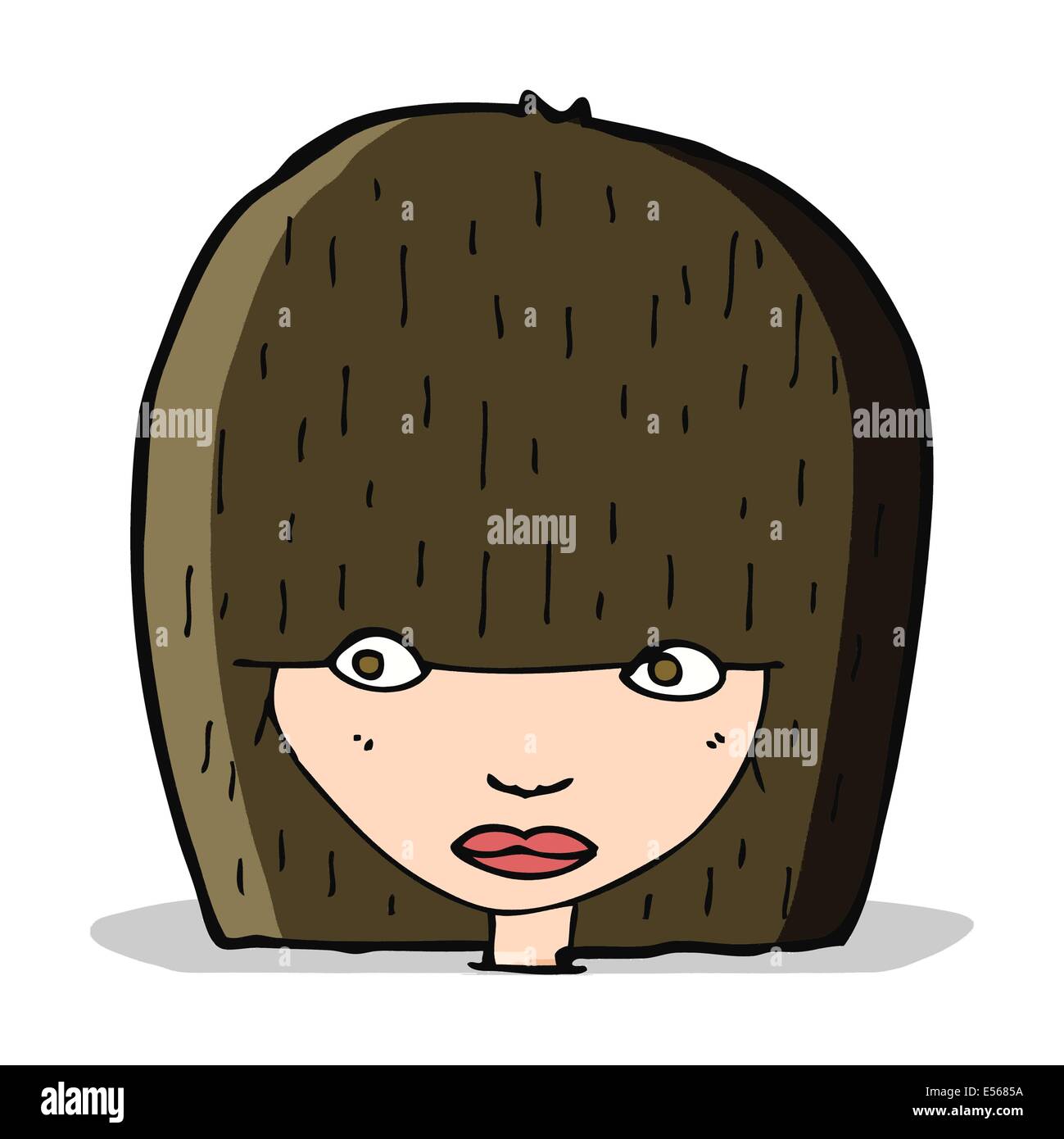 Cartoon staring woman Cut Out Stock Images & Pictures - Alamy