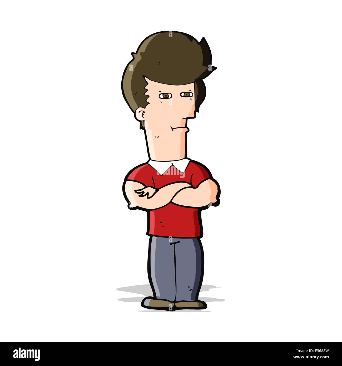 Cartoon man folded arms Cut Out Stock Images & Pictures - Alamy