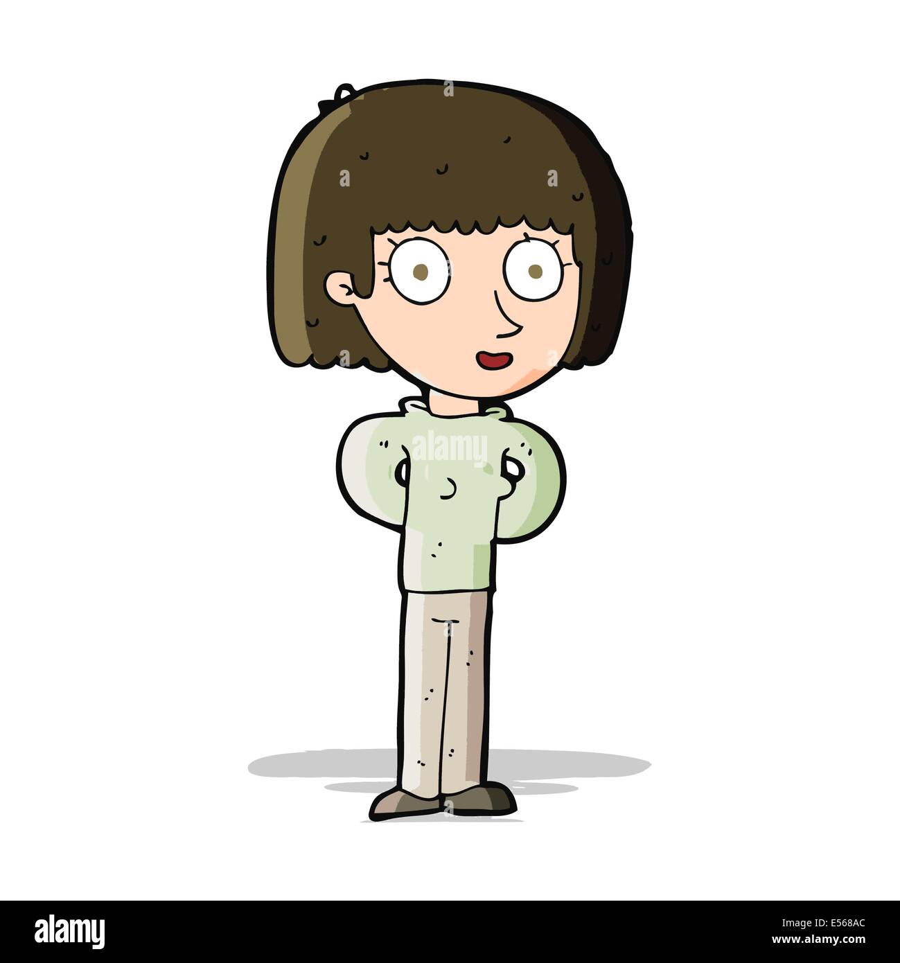 cartoon staring woman Stock Vector Image & Art - Alamy