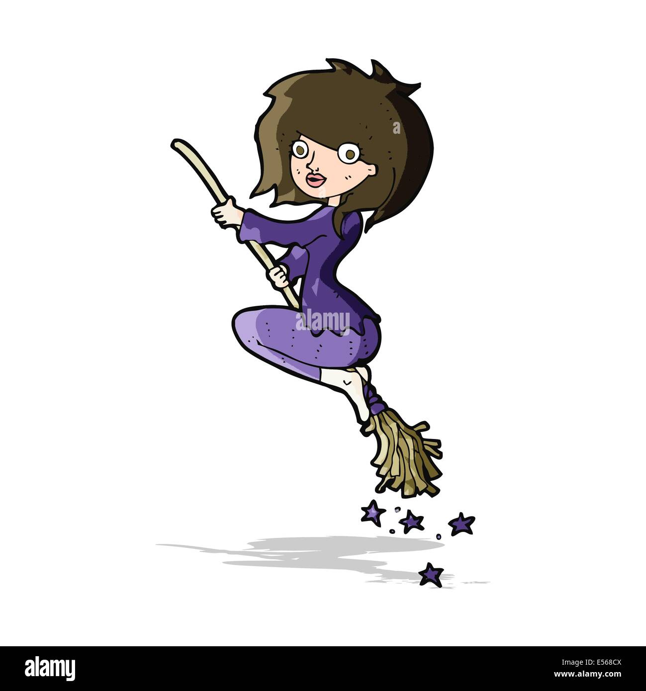 Witch Riding Broomstick Stock Photos & Witch Riding Broomstick Stock ...