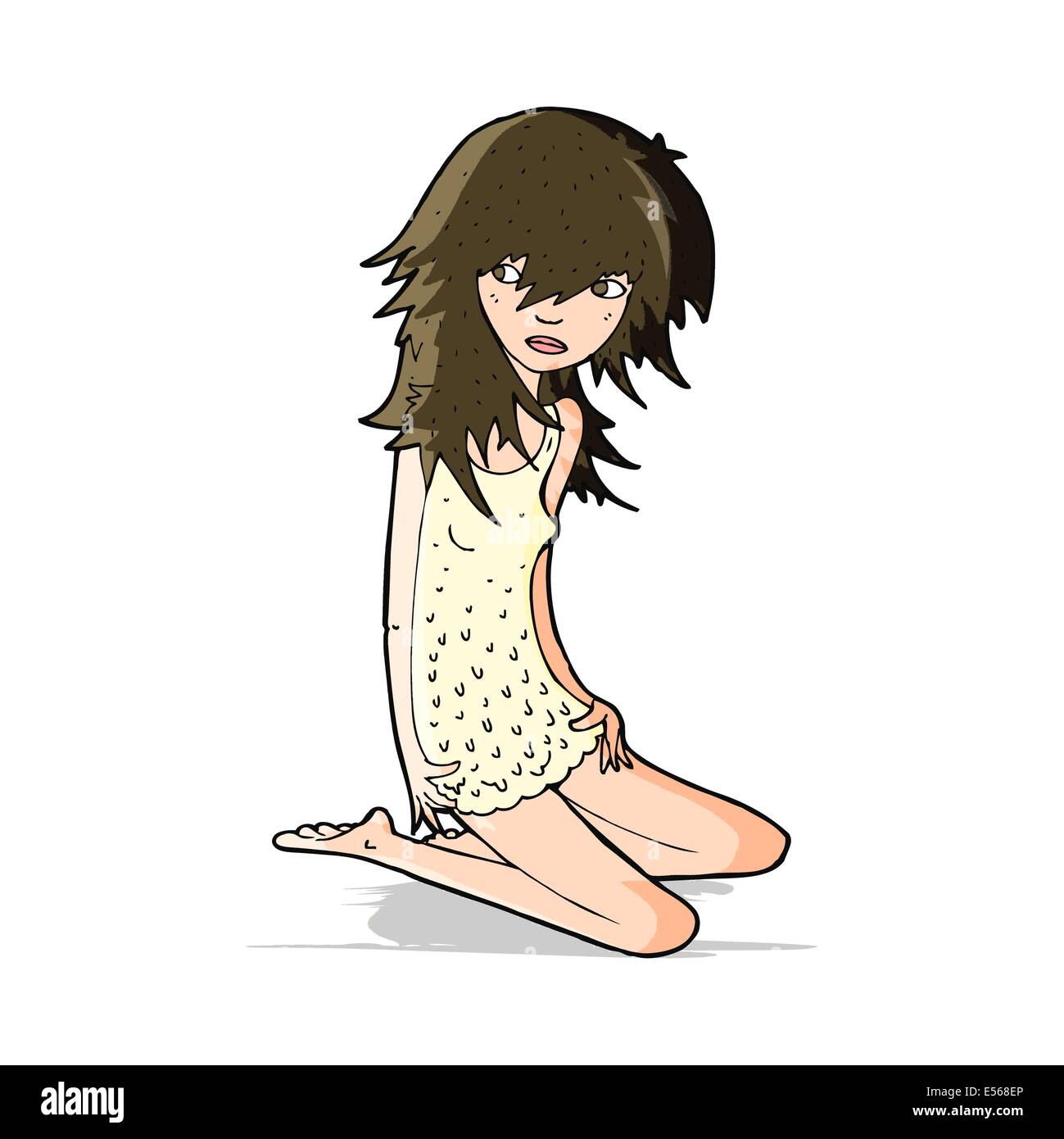 cartoon pretty girl Stock Vector Image & Art - Alamy