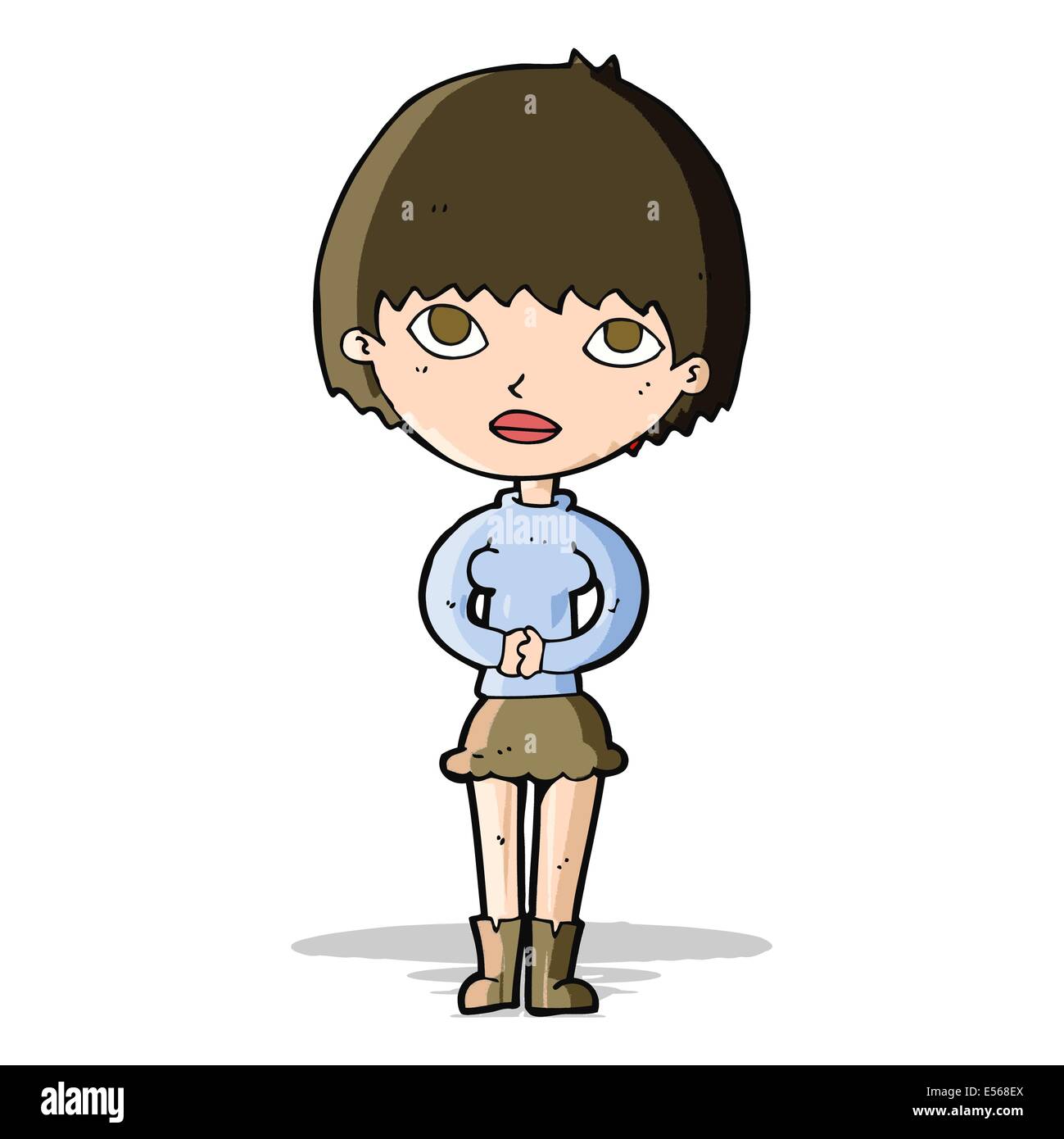 cartoon woman waiting patiently Stock Vector Image & Art - Alamy