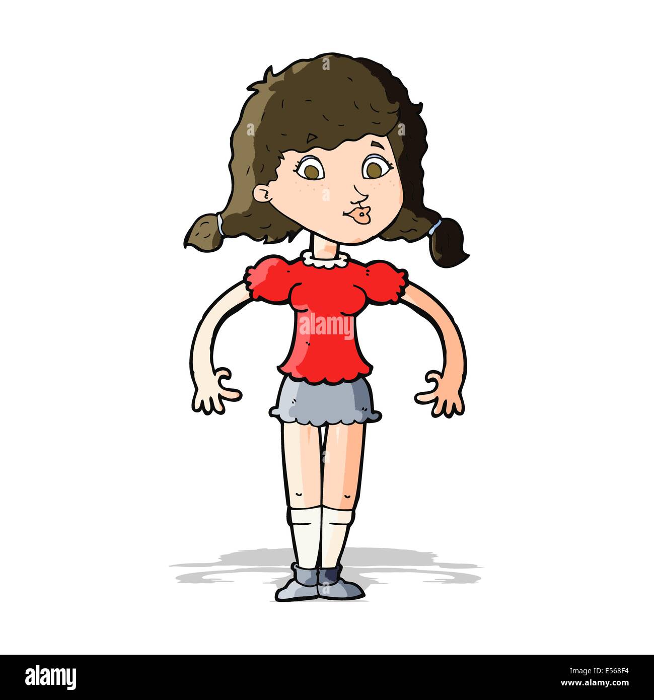 cartoon pretty girl Stock Vector Image & Art - Alamy