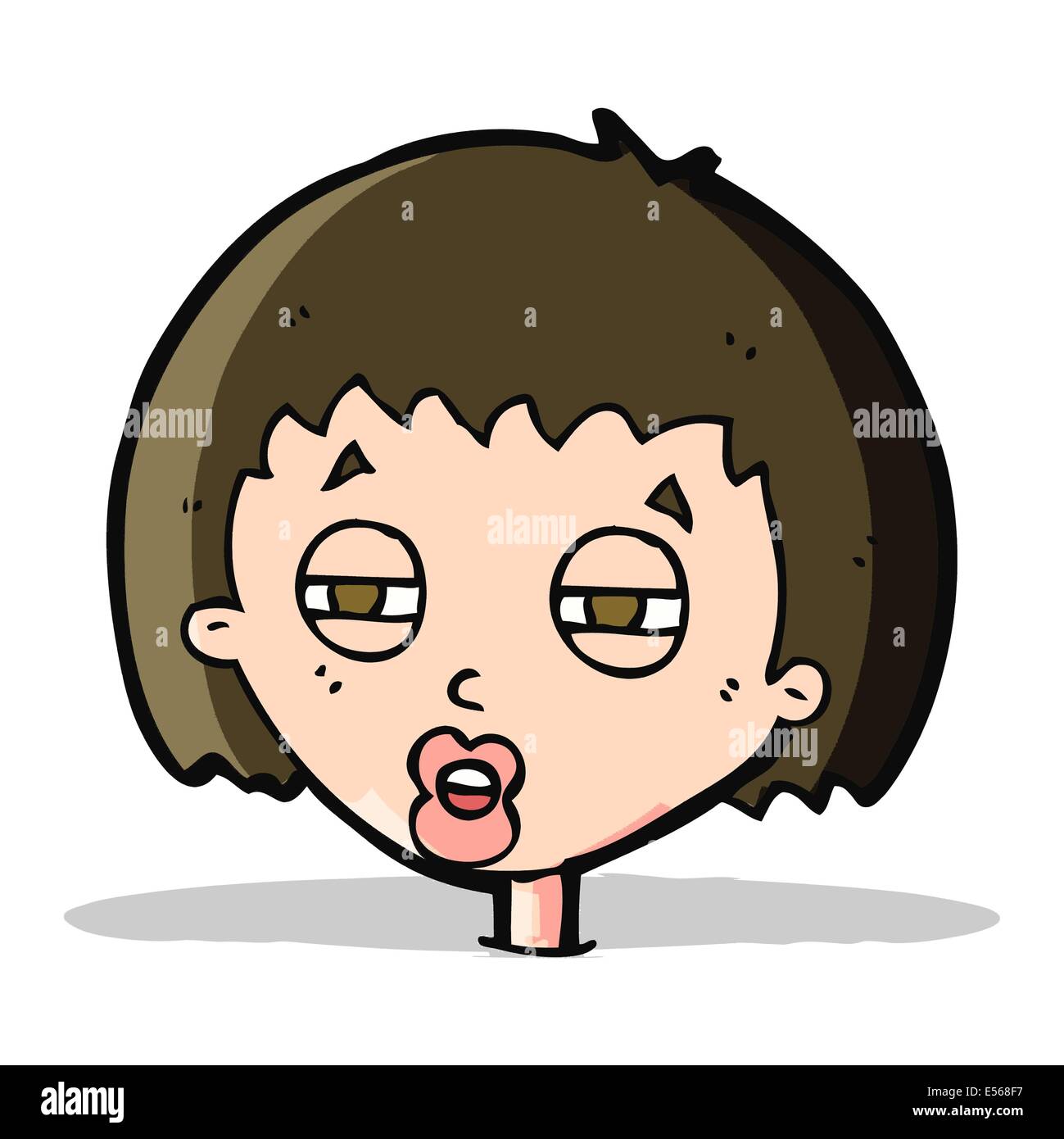cartoon woman narrowing eyes Stock Vector Image & Art - Alamy
