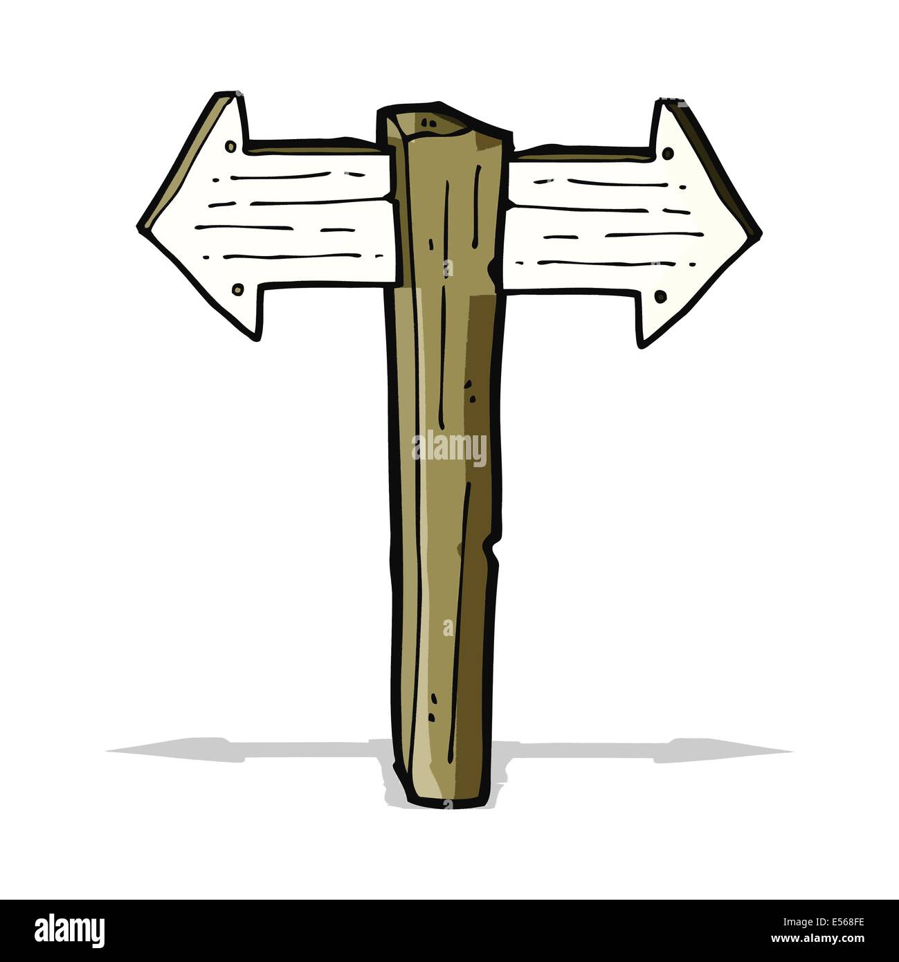 cartoon sign post Stock Vector Image & Art - Alamy