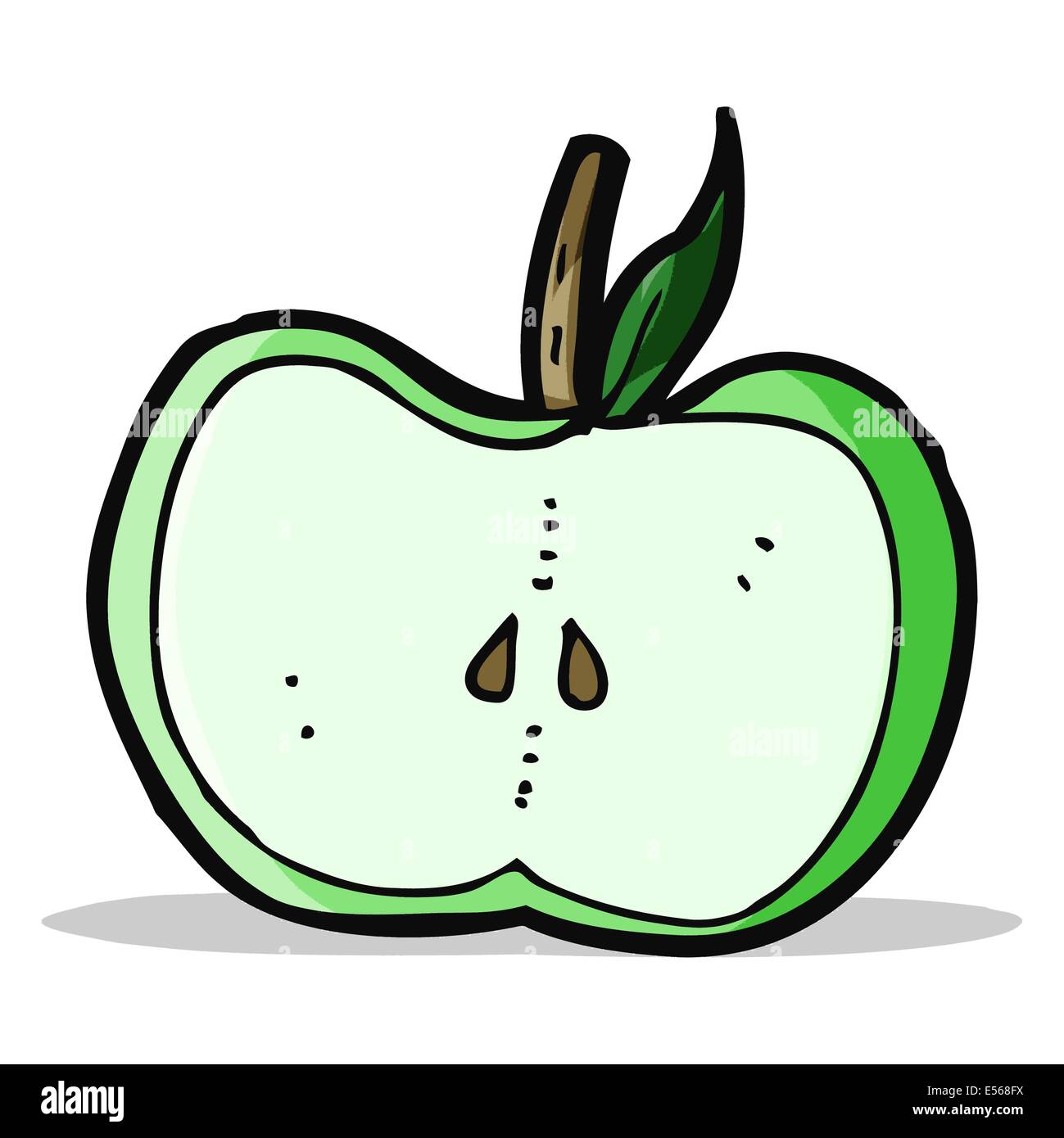 cartoon apple half Stock Vector Image & Art - Alamy