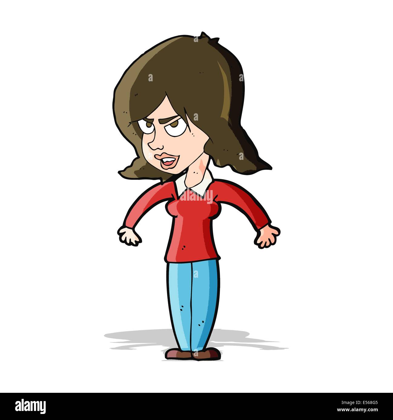 cartoon mean woman Stock Vector Image & Art - Alamy