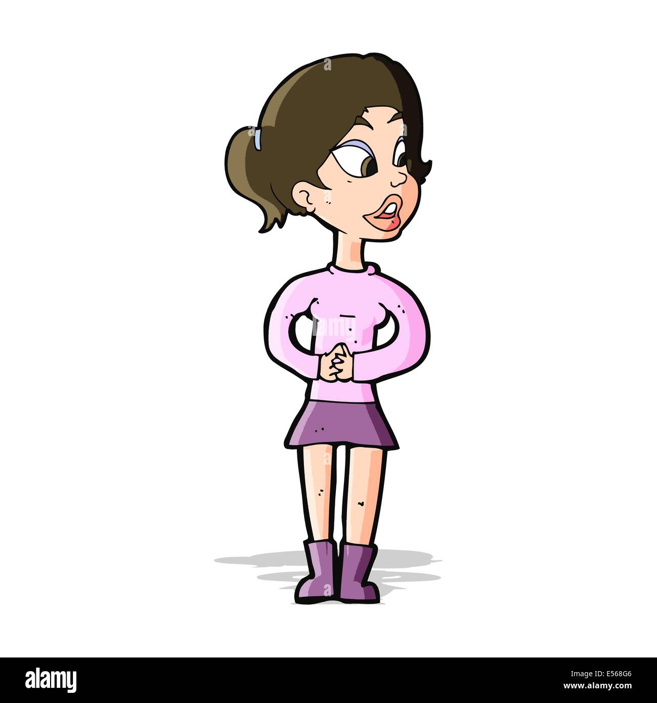 cartoon girl talking Stock Vector Image & Art - Alamy