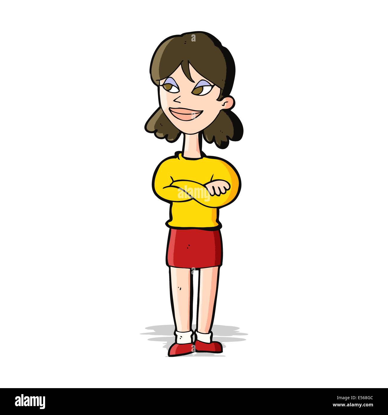 cartoon smug woman Stock Vector Image & Art - Alamy