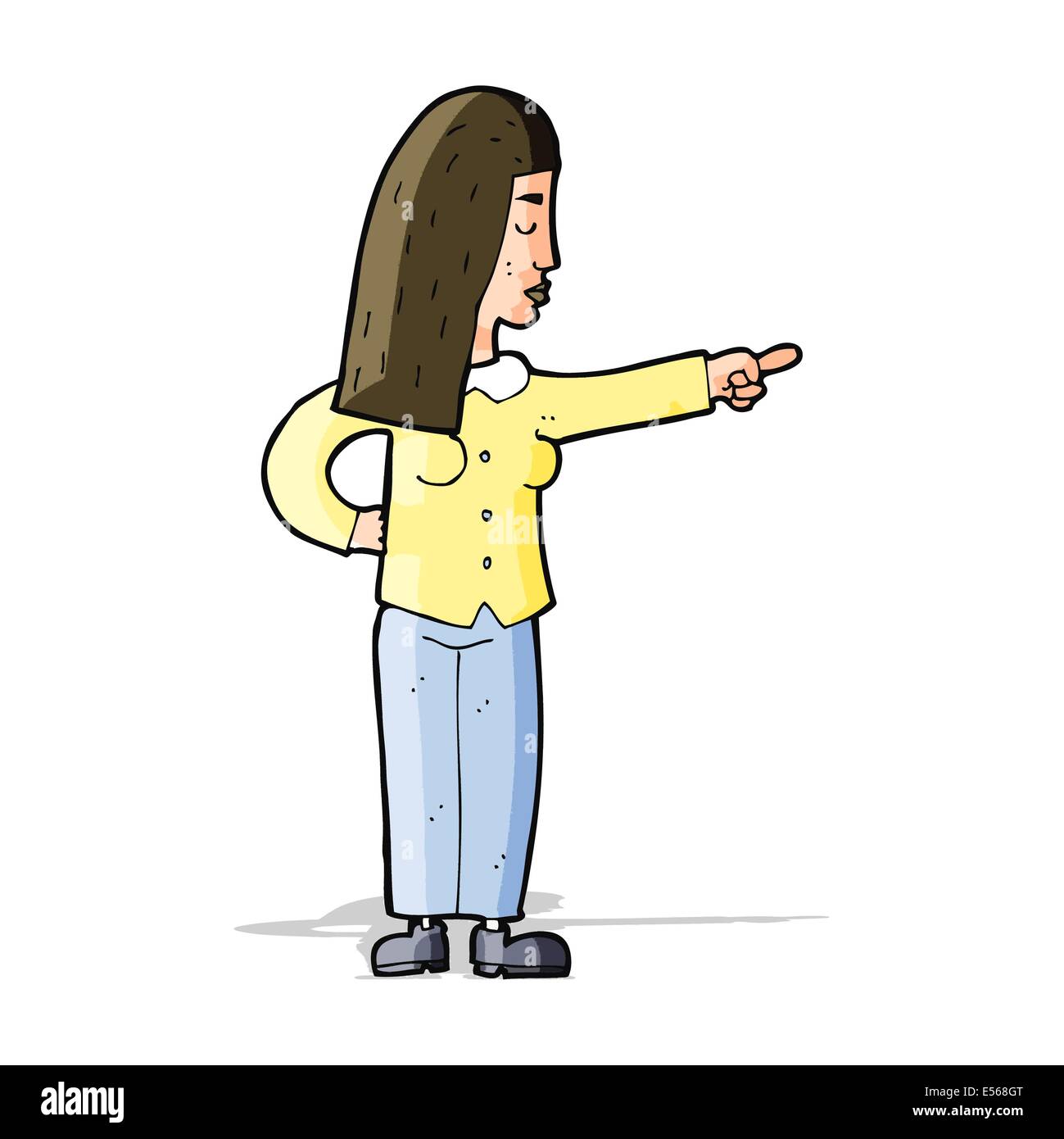 cartoon woman pointing Stock Vector Image & Art - Alamy