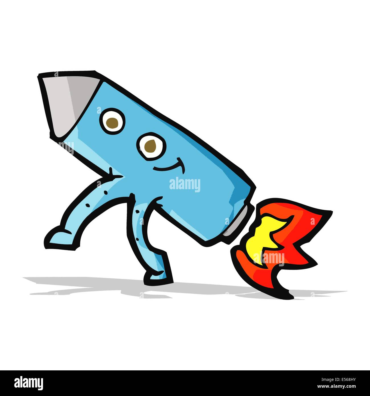 cartoon happy rocket Stock Vector Image & Art - Alamy