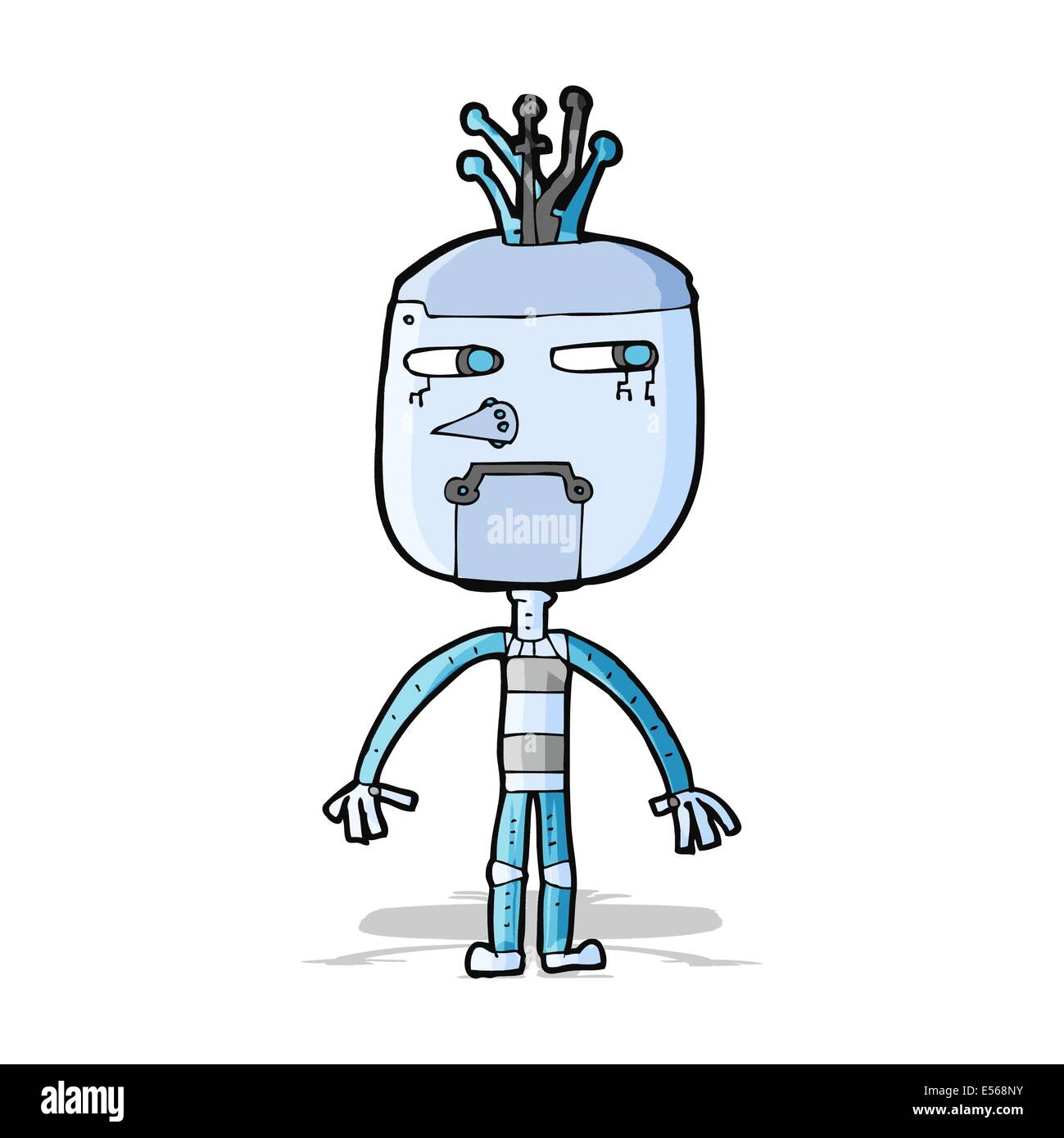 funny cartoon robot Stock Vector Image & Art - Alamy