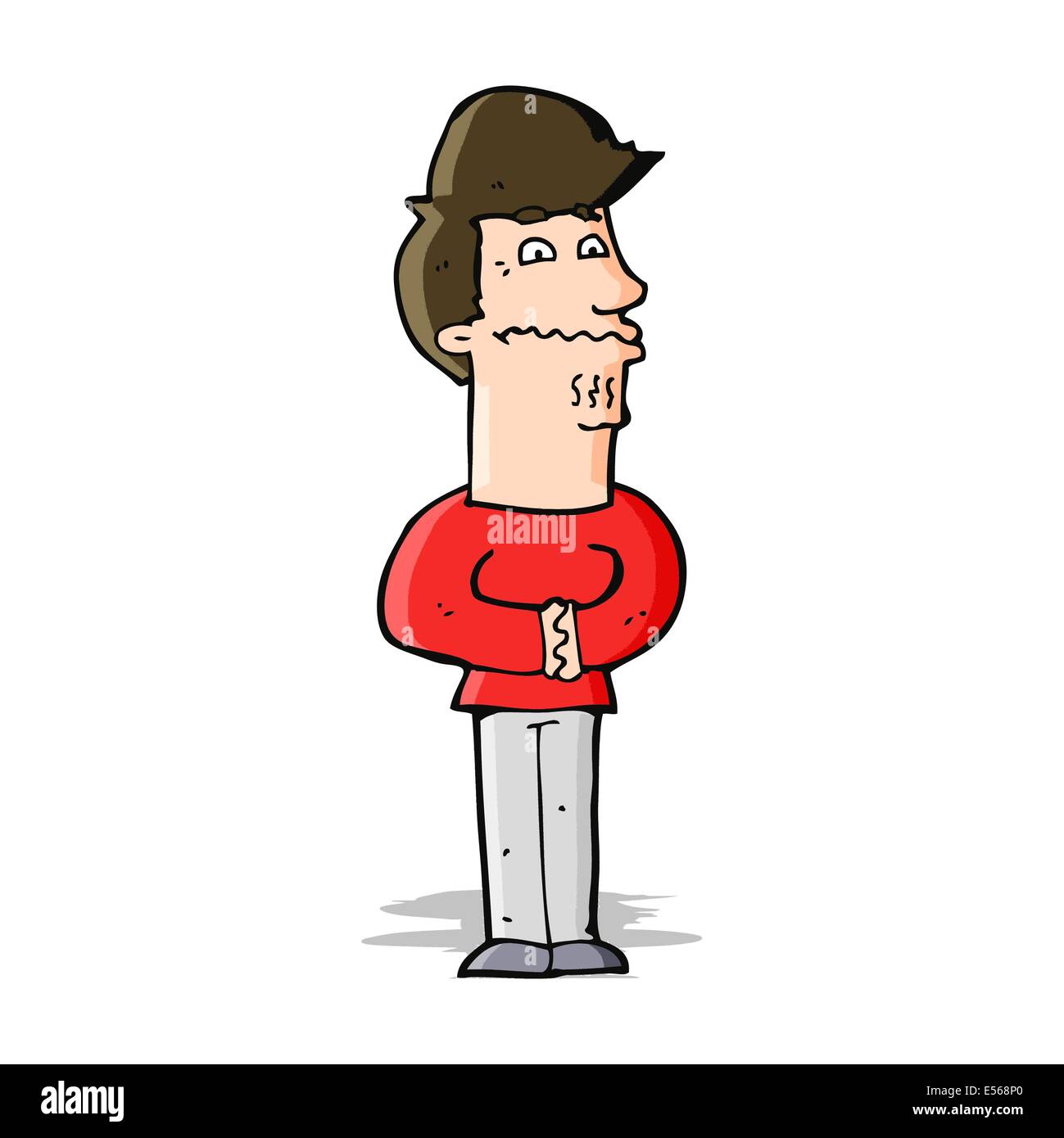 cartoon nervous man Stock Vector Image & Art - Alamy