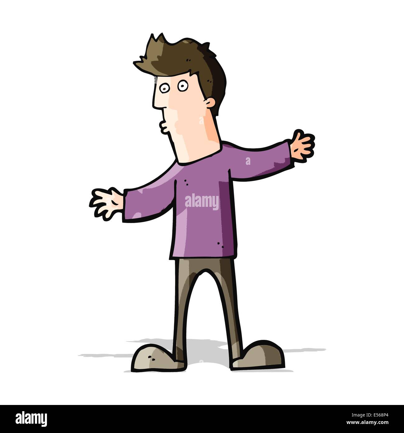 cartoon curious man Stock Vector Image & Art - Alamy