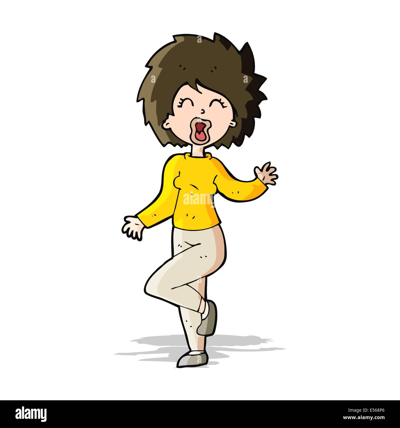 Drunk woman dancing cartoon hi-res stock photography and images - Alamy
