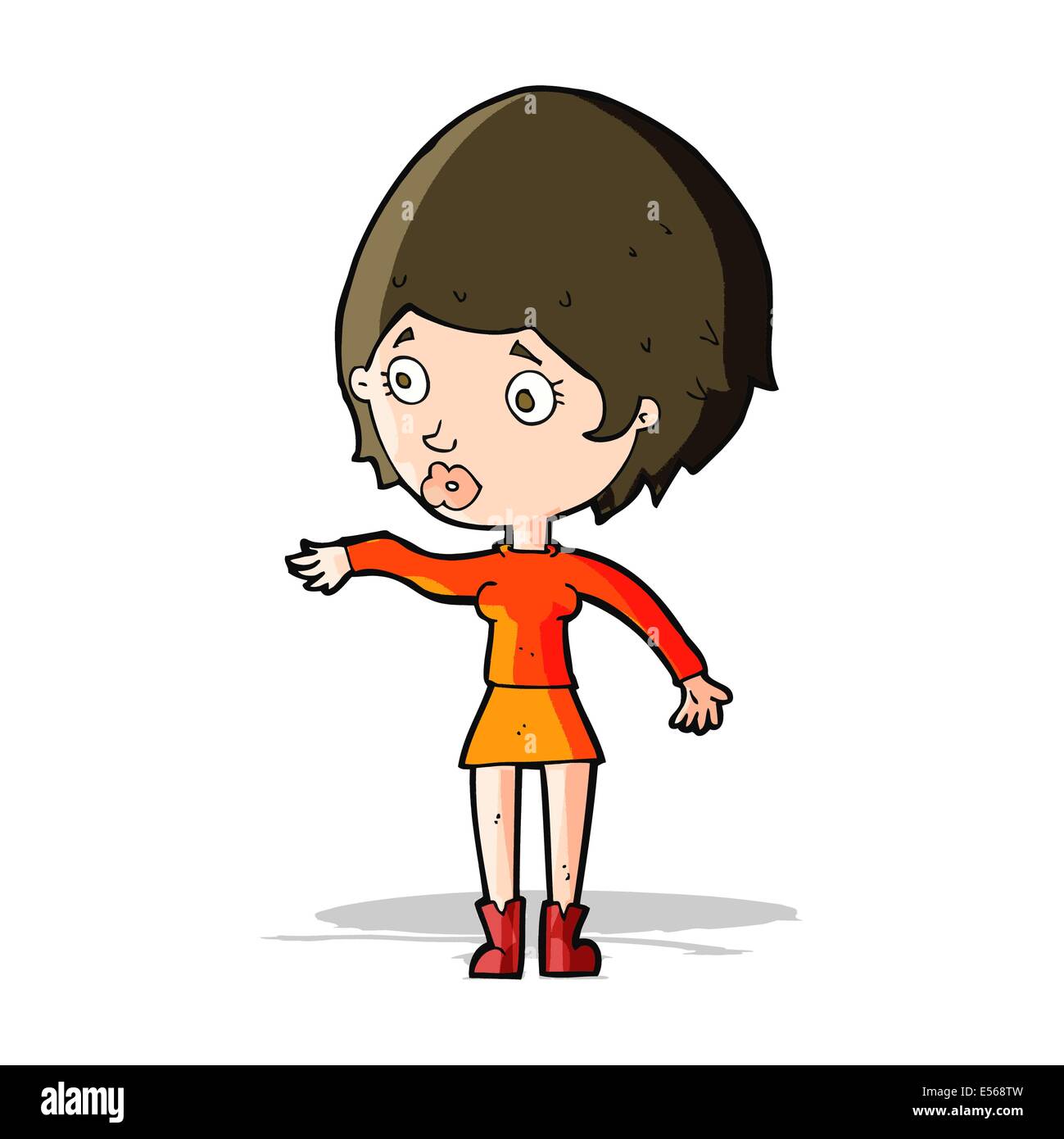 cartoon concerned woman reaching out Stock Vector Image & Art - Alamy