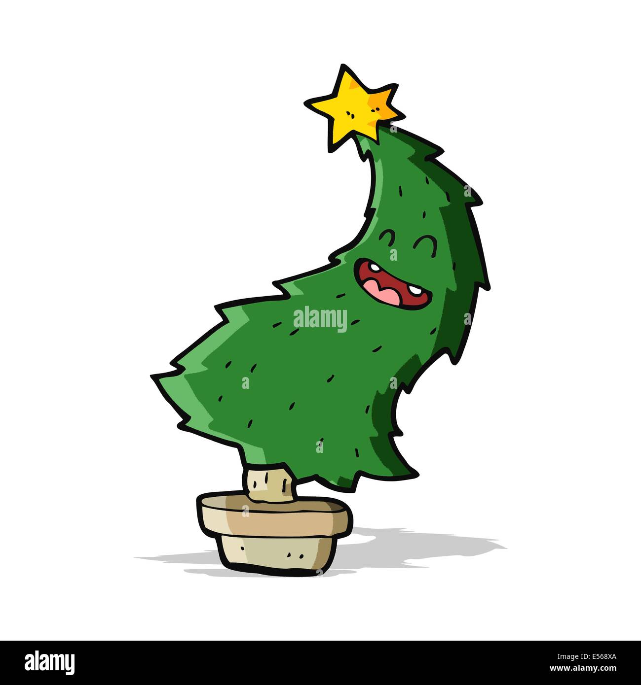Cartoon dancing christmas tree Stock Vector Images - Alamy