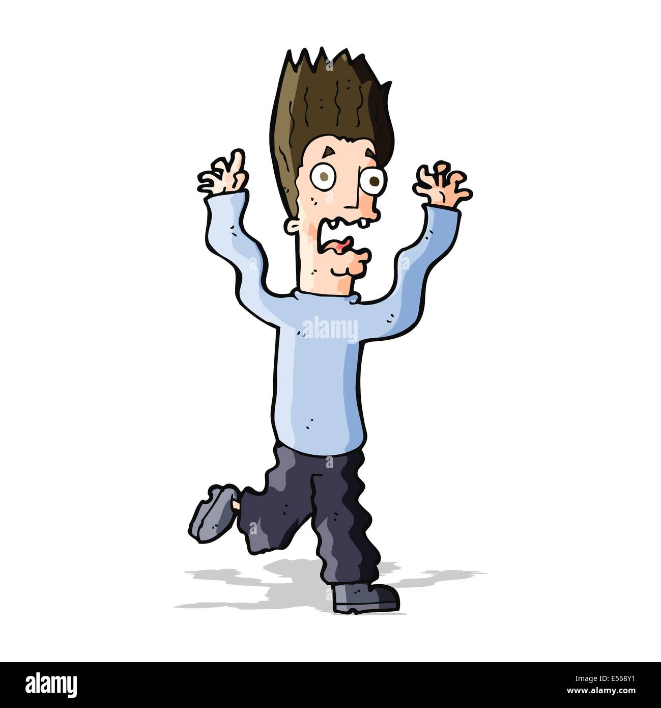 cartoon terrified man Stock Vector Image & Art - Alamy