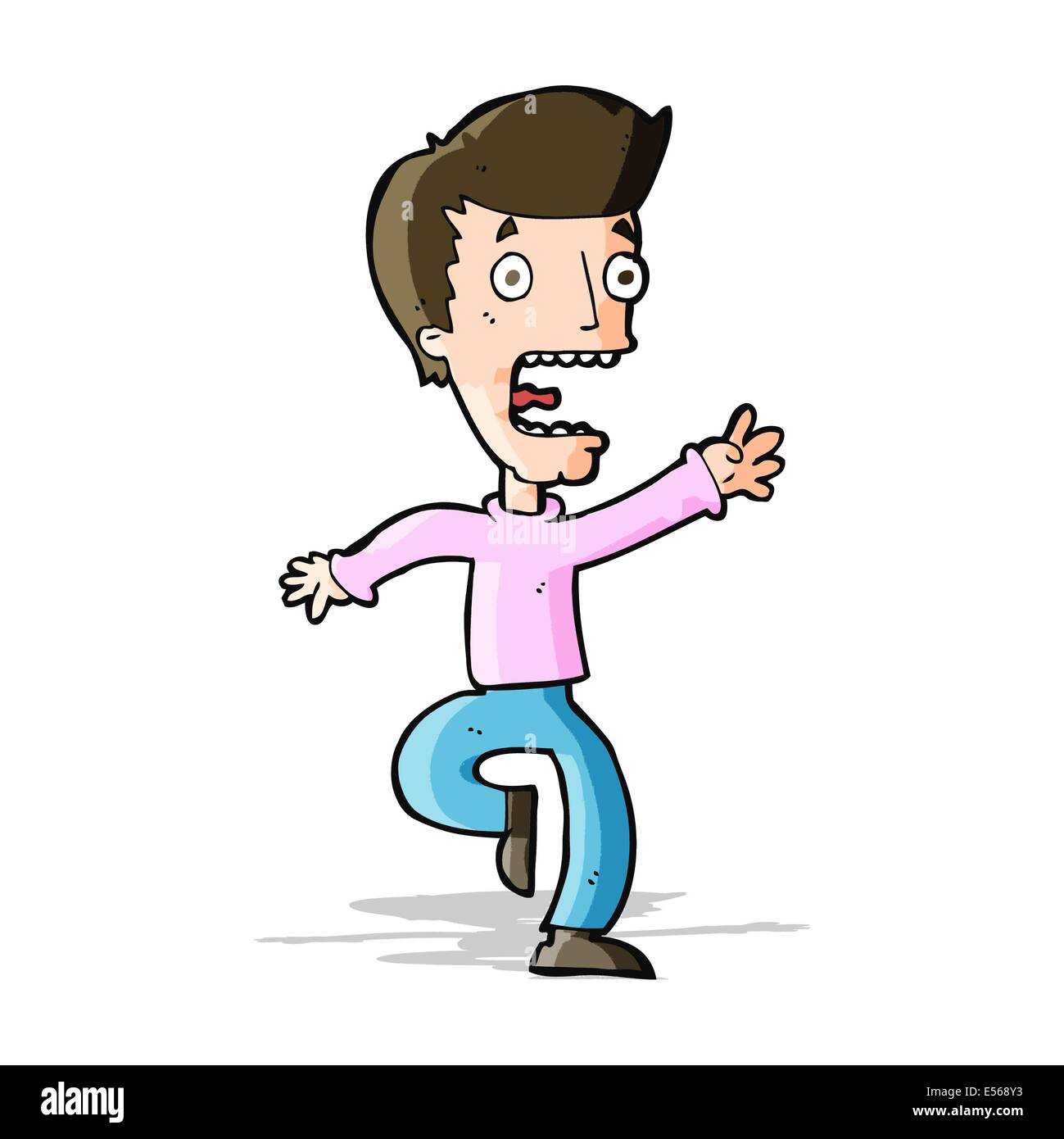 cartoon terrified man Stock Vector Image & Art - Alamy
