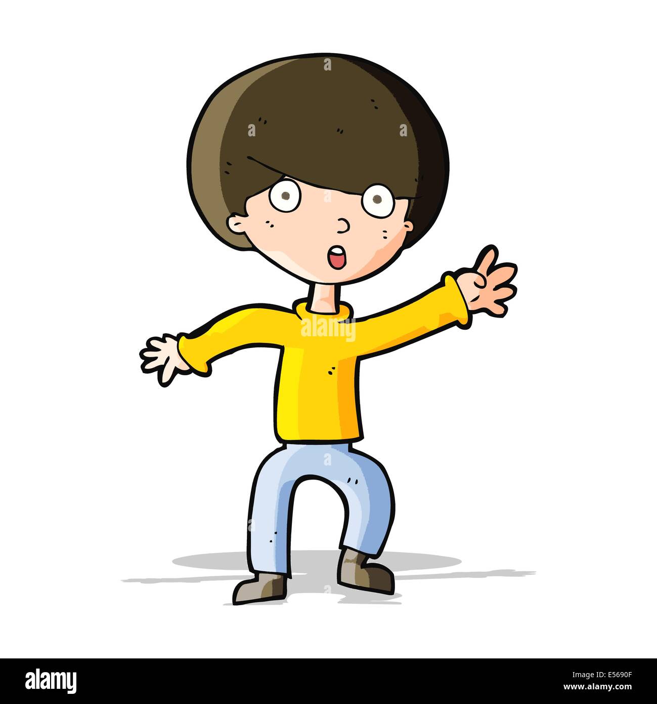 cartoon panicking boy Stock Vector Image & Art - Alamy