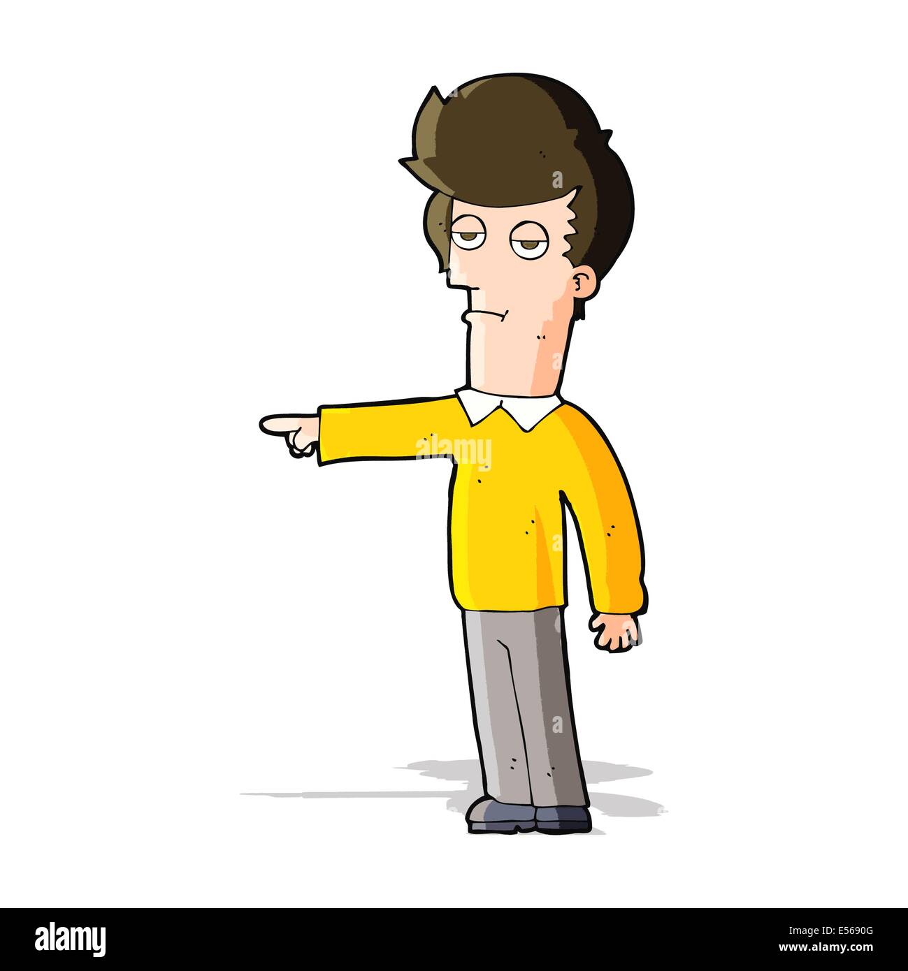 cartoon pointing man Stock Vector Image & Art - Alamy