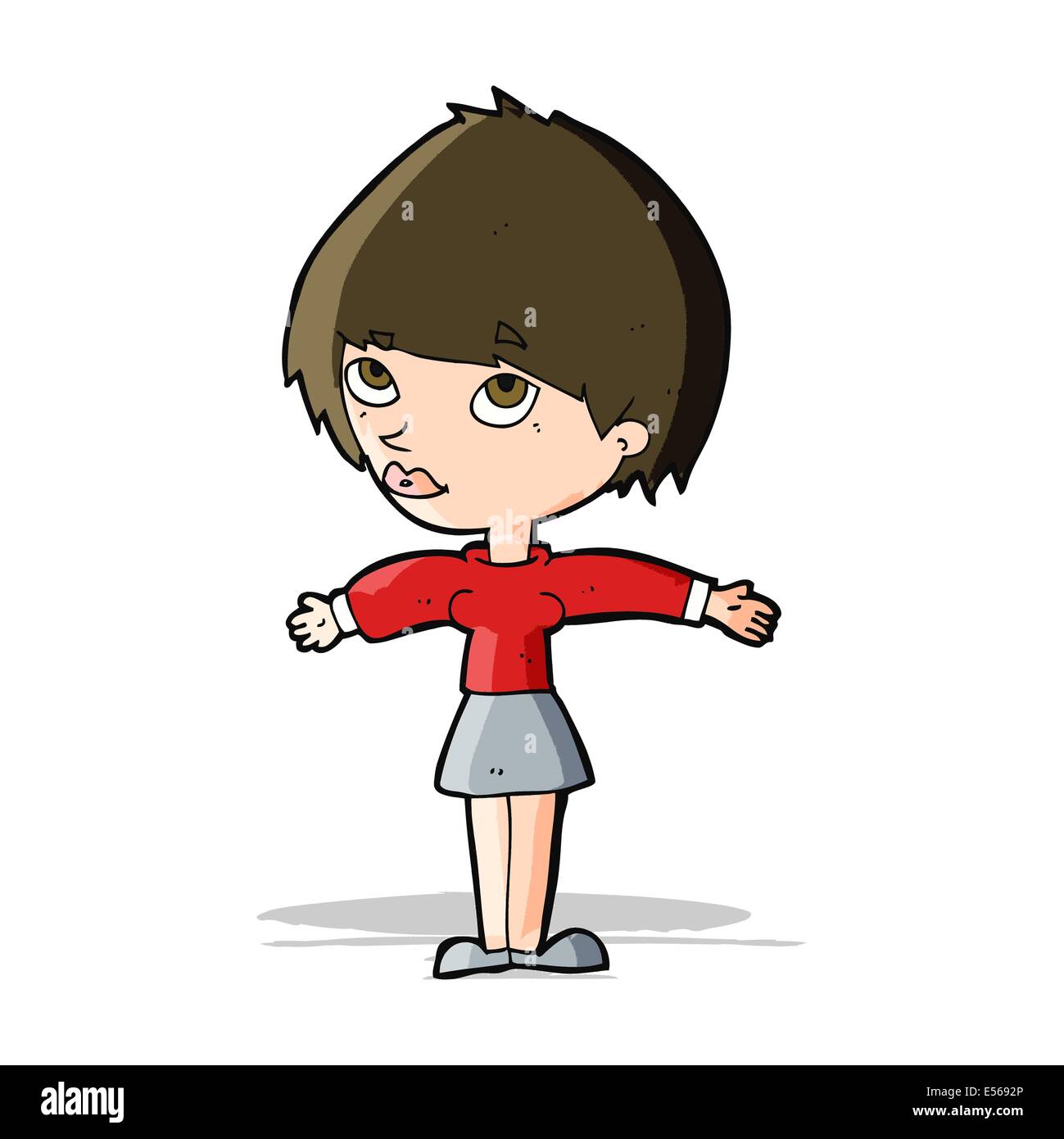 cartoon woman with open arms Stock Vector Image & Art - Alamy