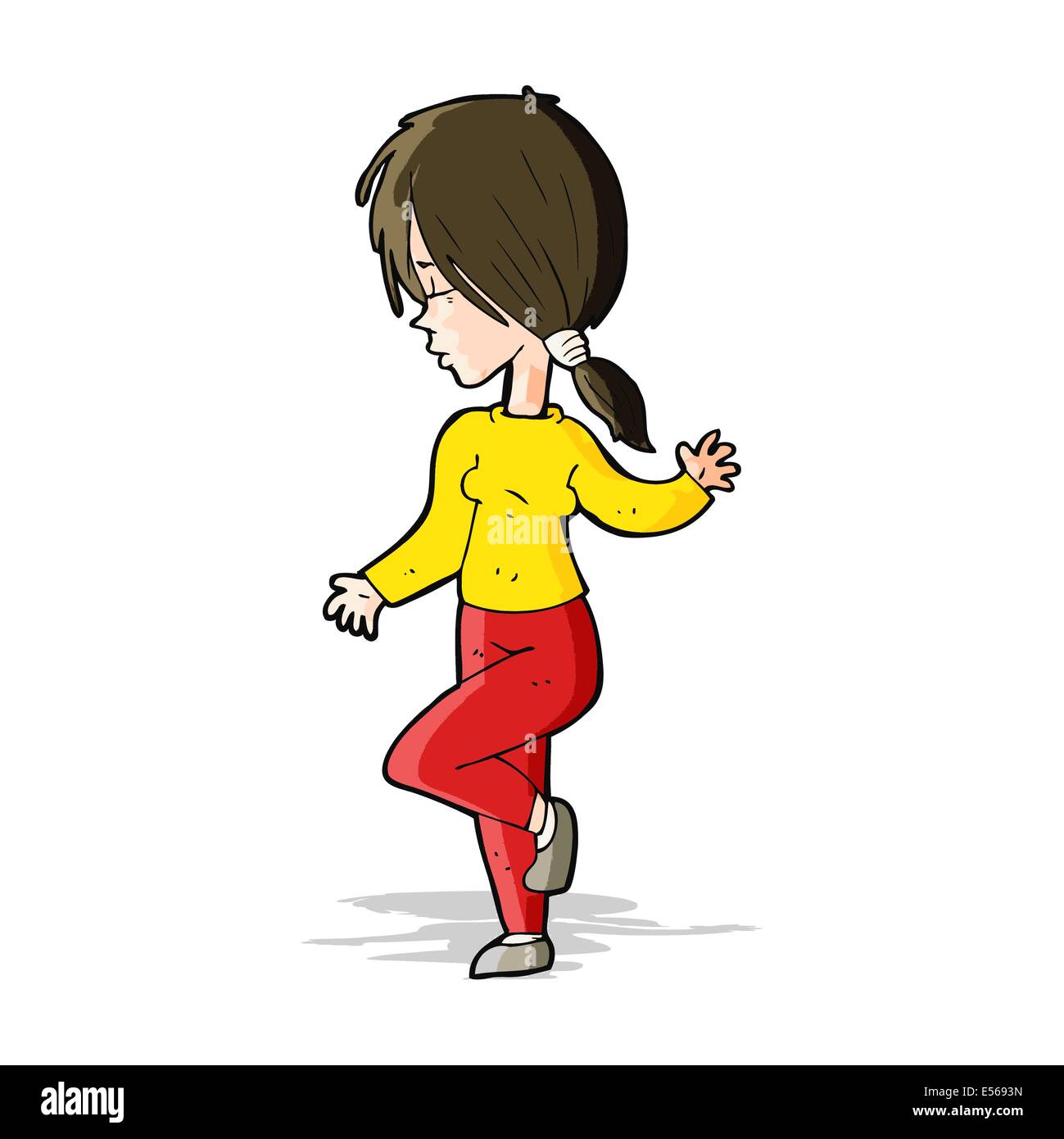 cartoon girl dancing Stock Vector Image & Art - Alamy