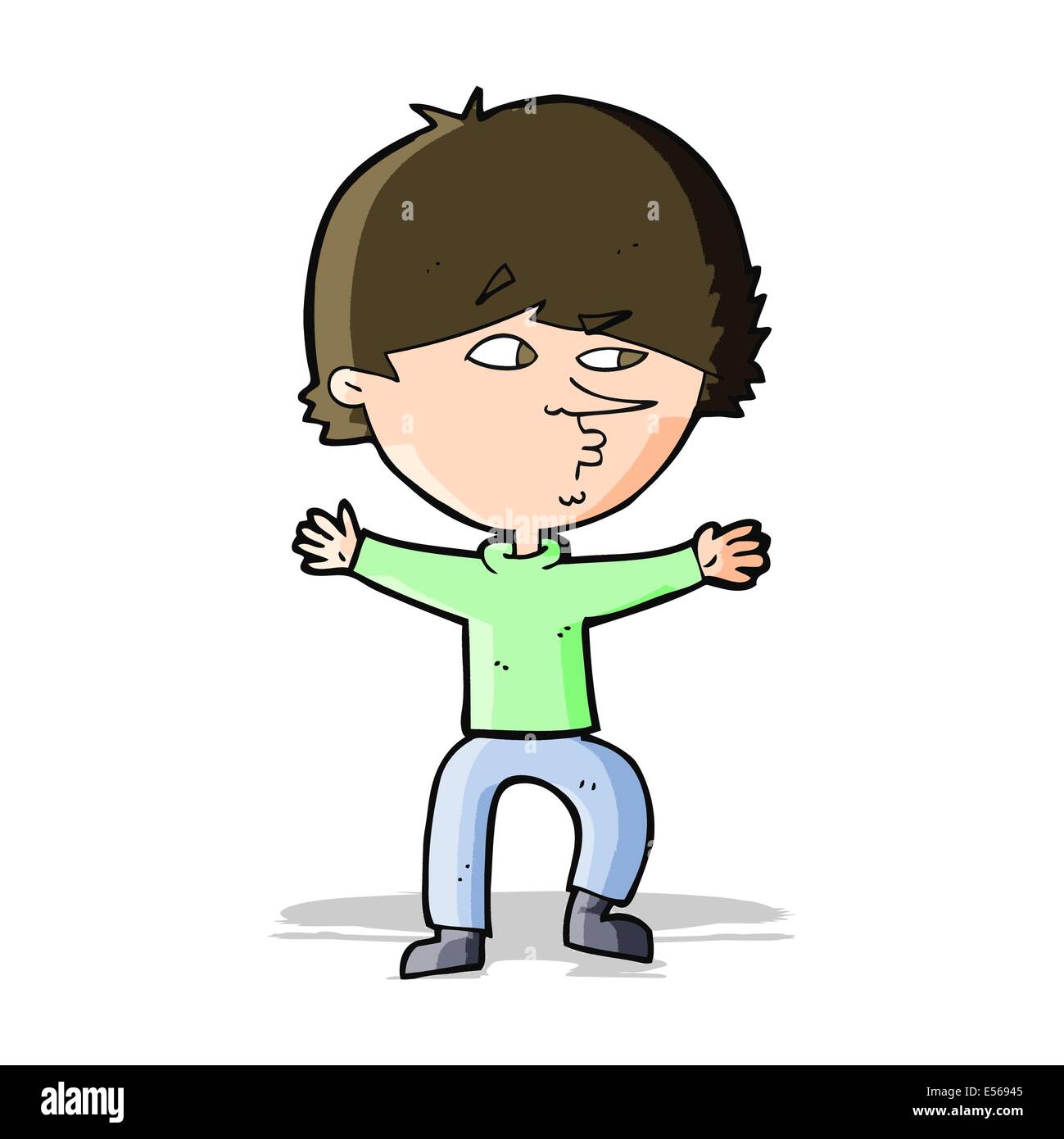 cartoon suspicious man Stock Vector Image & Art - Alamy