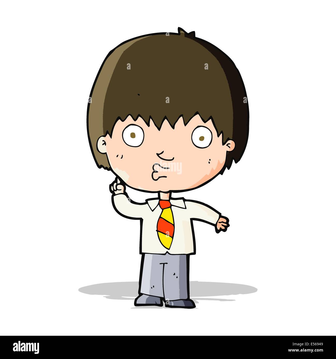 cartoon school boy answering question Stock Vector Image & Art - Alamy