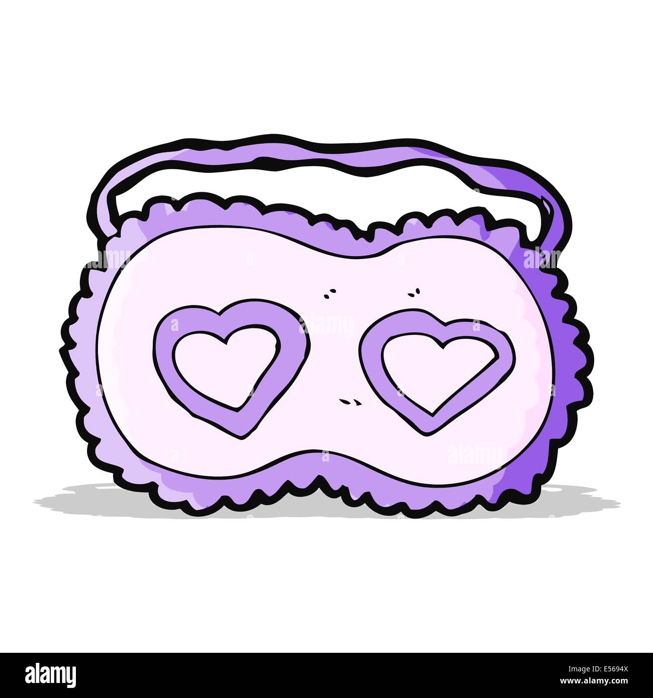 cartoon sleeping mask with love hearts Stock Vector Image & Art - Alamy