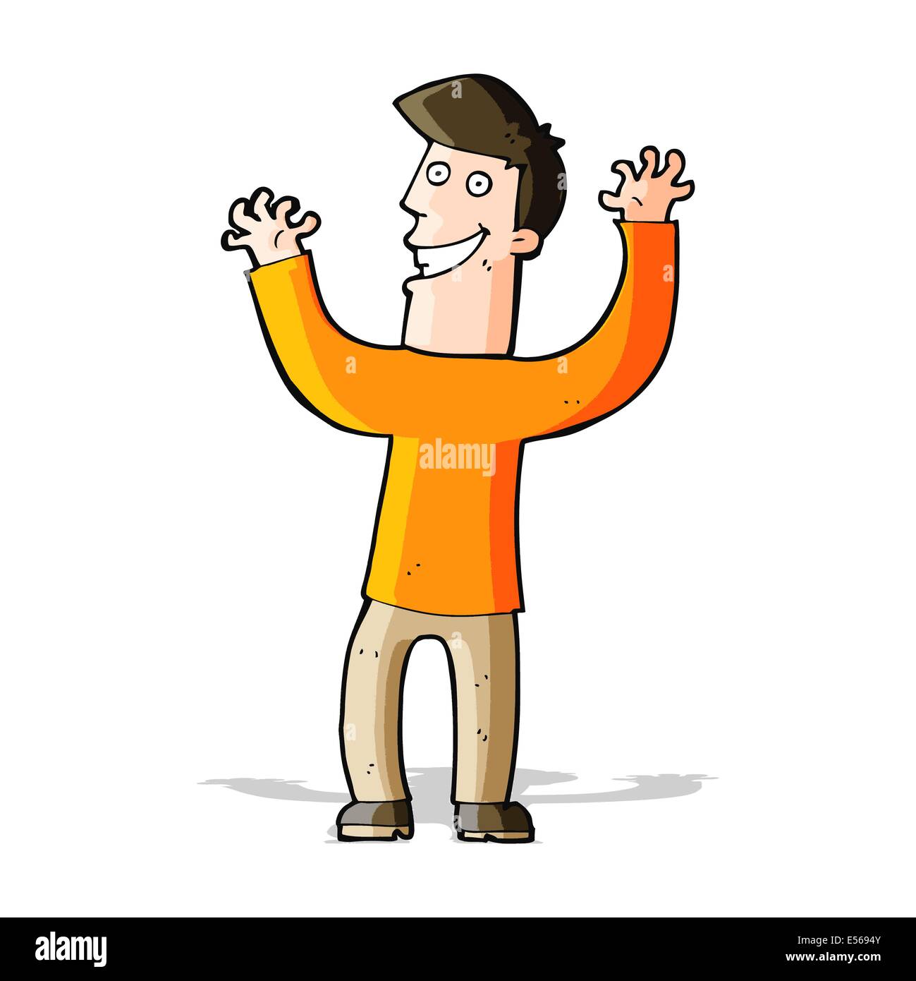 cartoon excited man Stock Vector Image & Art - Alamy