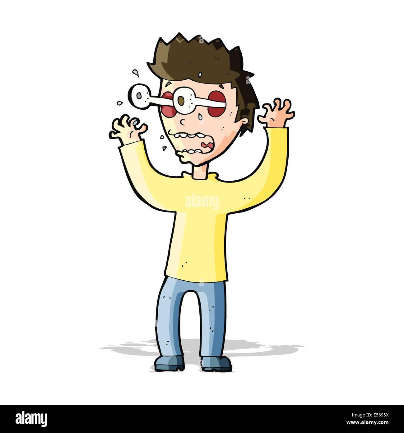 cartoon terrified man Stock Vector Image & Art - Alamy