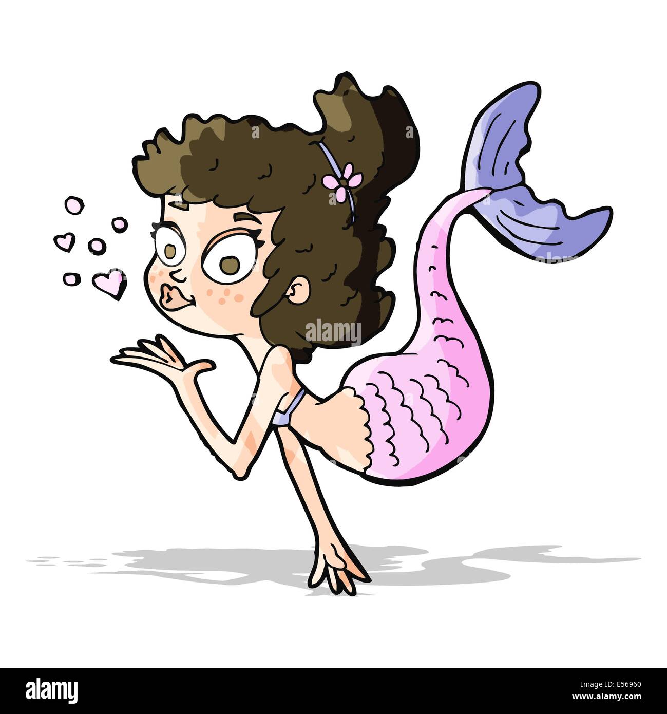 cartoon pretty mermaid Stock Vector Image & Art - Alamy