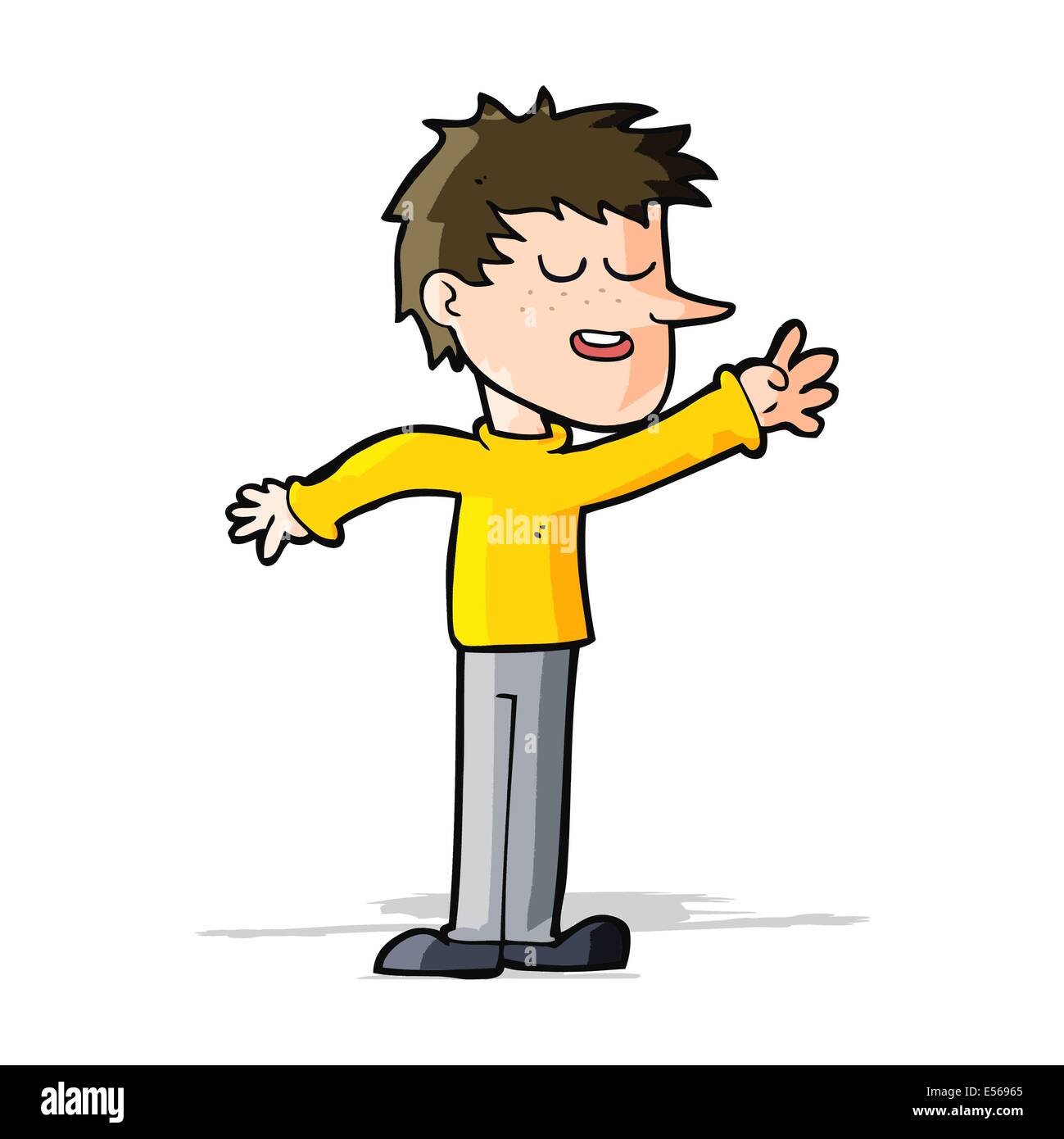 cartoon happy man reaching Stock Vector Image & Art - Alamy