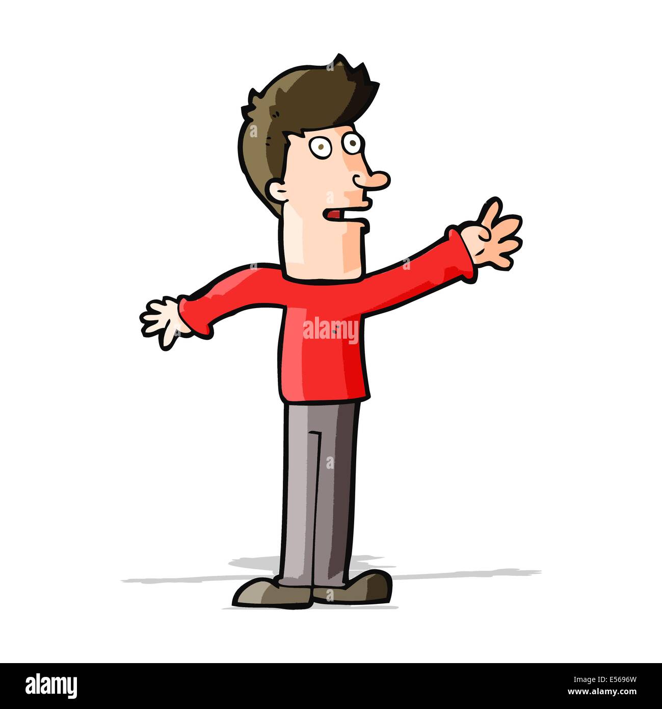 cartoon man reaching Stock Vector Image & Art - Alamy