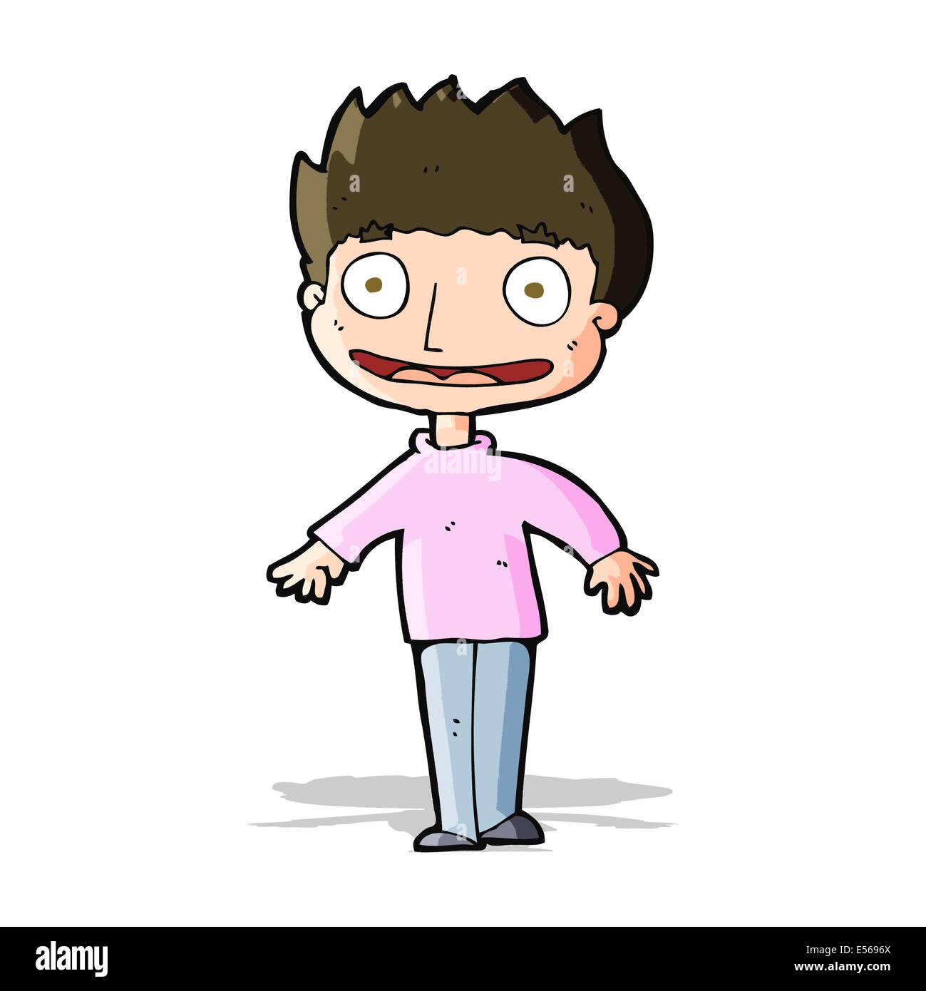 cartoon excited boy Stock Vector Image & Art - Alamy