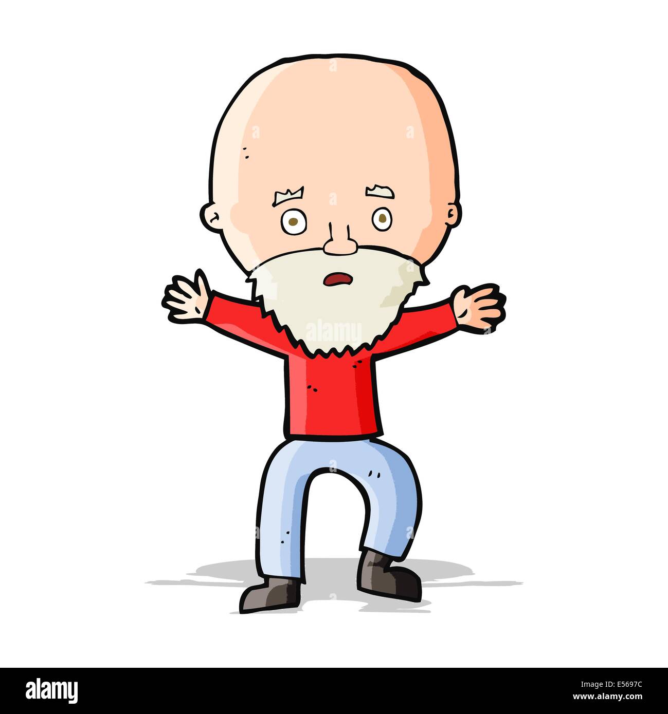 Cartoon panicking old man hi-res stock photography and images - Alamy