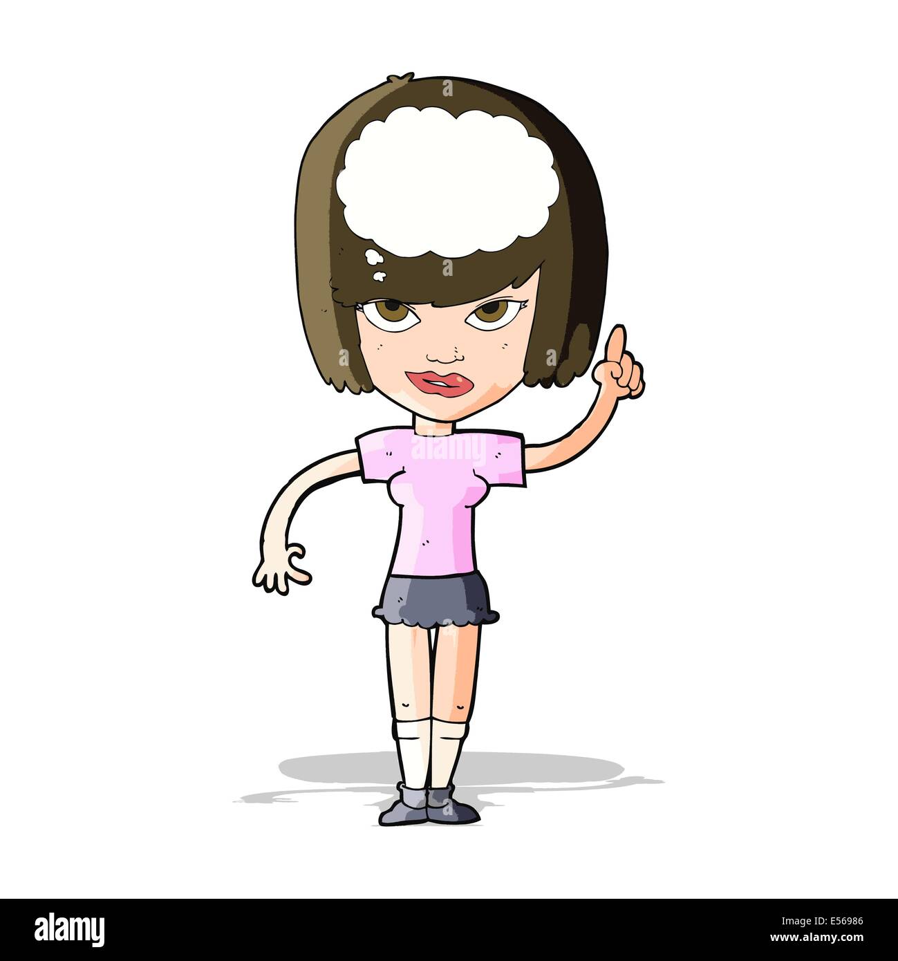 cartoon woman with idea Stock Vector Image & Art - Alamy