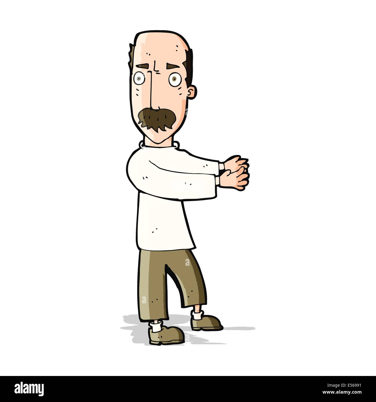 cartoon balding man explaining Stock Vector Image & Art - Alamy