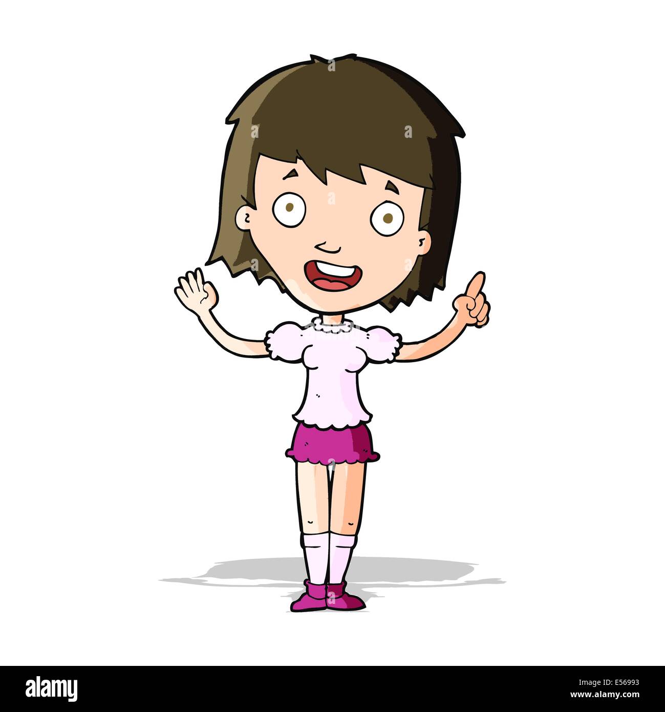 cartoon woman pointing Stock Vector Image & Art - Alamy