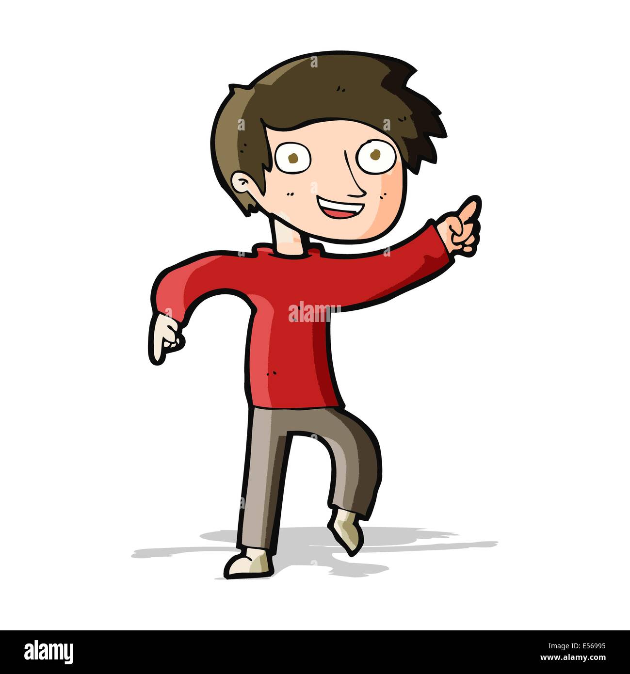 cartoon happy boy pointing Stock Vector Image & Art - Alamy